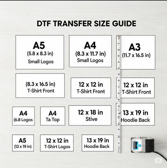 1 DTF Transfer Size Guide: Optimal Dimensions for Apparel.